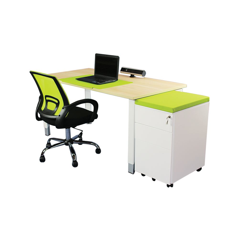 Oblique Single Desk Soft Maple – Elite Consultants